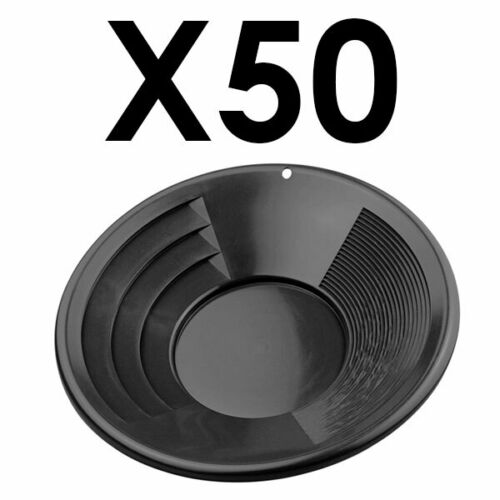 50 pack of SE 12" PANNING GOLD PAN - BLACK – Sluice Monkey